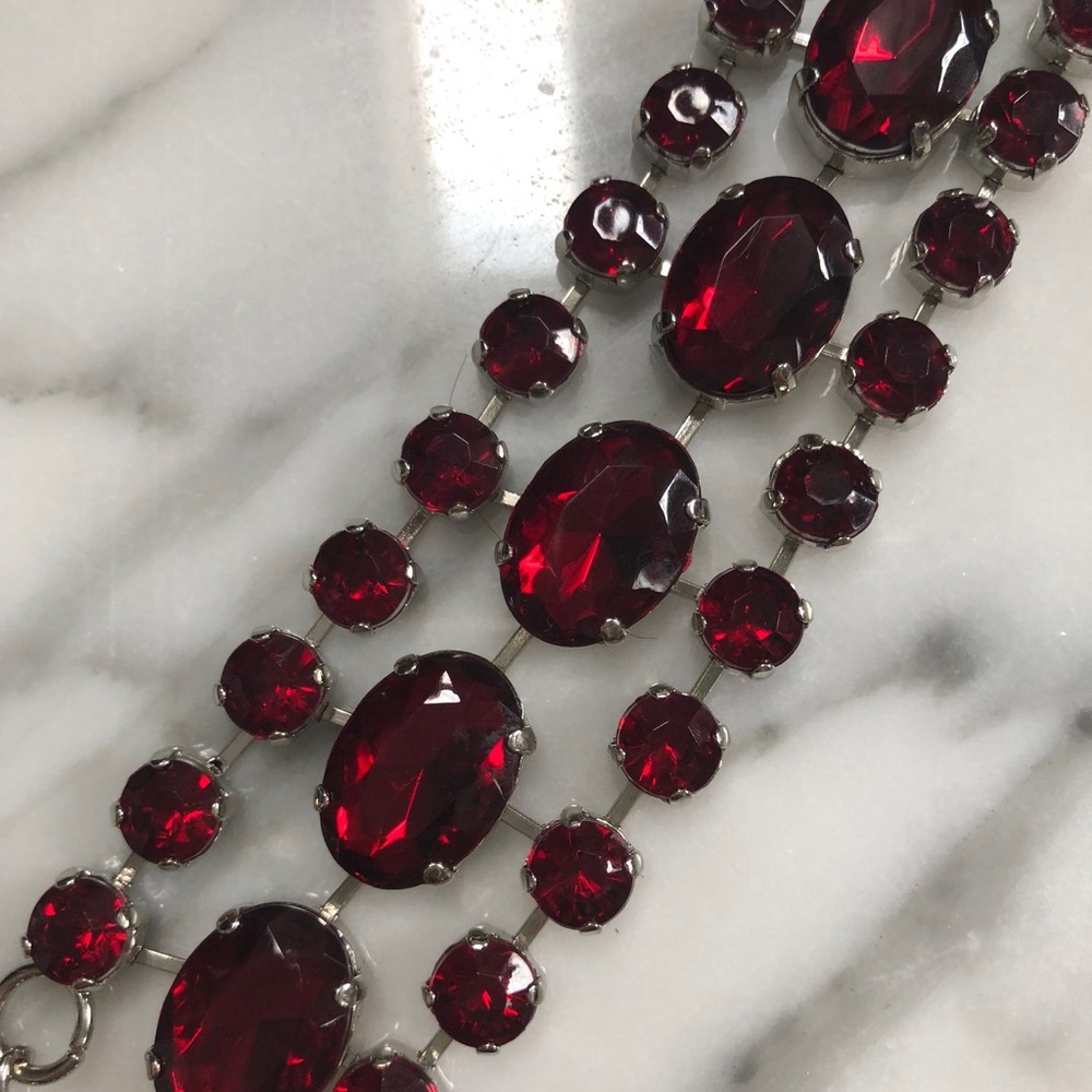 Ruby Red Belt, Can Be Worn With High Waiste Or Hip - Gem